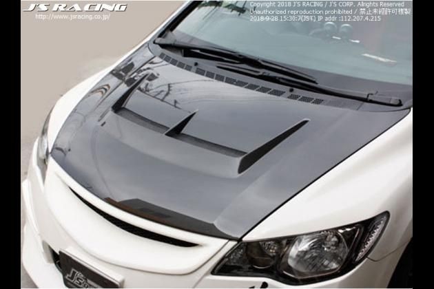FD2 シビック TypeR J'S RACING エアロボンネット Type-S FRP / 品揃え多数のエアロパーツ専門通販ならエアツケ！